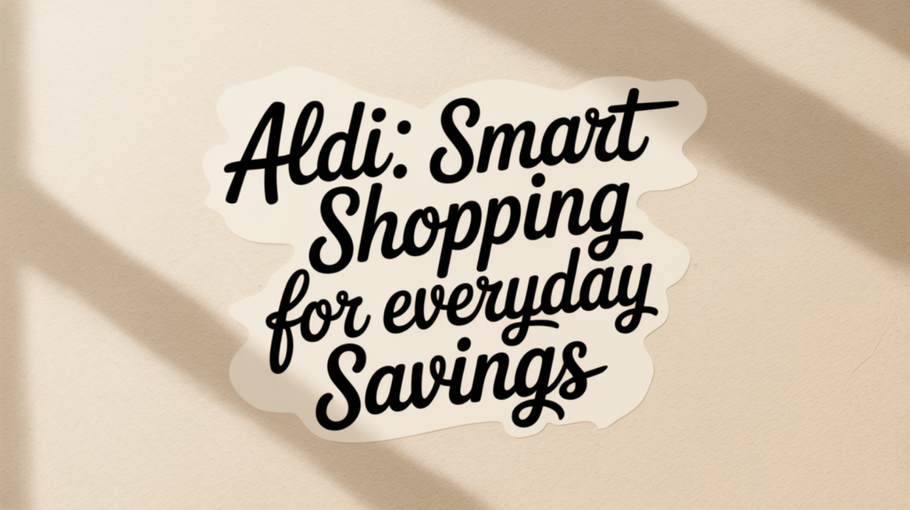 Aldi: Smart Shopping for Everyday Savings – GroceryBrands.co.uk